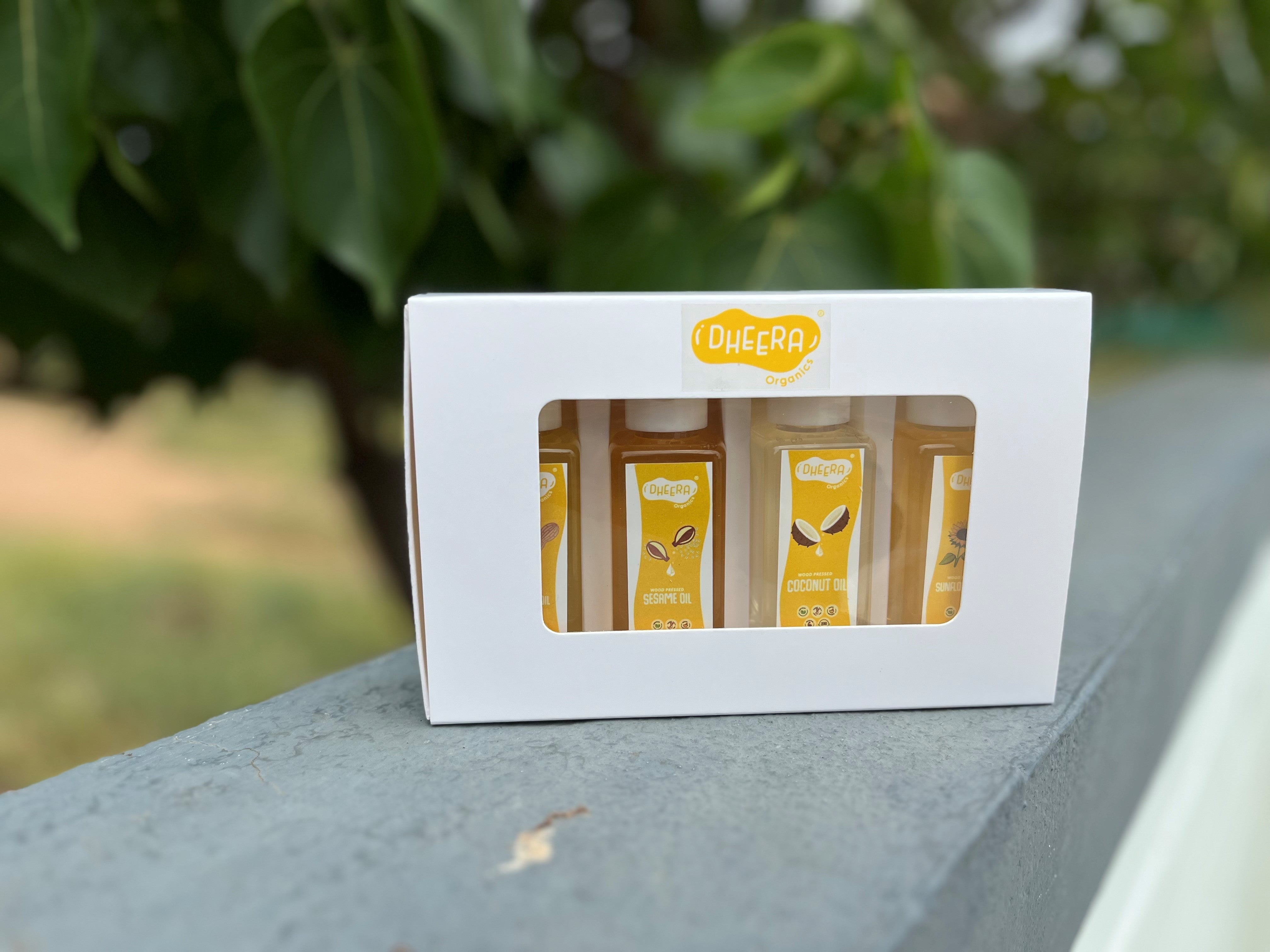 4 Wood Pressed Cooking Oils Sample Kit - 50 Ml Each – dheeraorganics